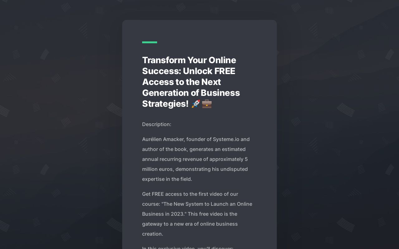 Revolutionize Your Online Success: Access the Future Video for FREE! 🚀💡